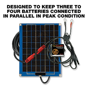PulseTech SolarPulse SP-12 Solar Battery Charger Maintainer, 12 Watt, Blue