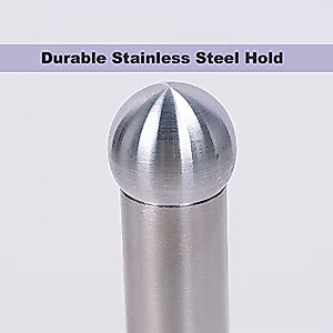 Nuovoo Stainless Steel Paper Towel Holder Countertop, Brushed Silver Paper Roll Holder, Standing Towel Dispenser Stand with Weighted Base, Large Size for Kitchen Toilet Bathroom Dining Table