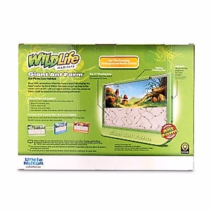 Uncle Milton Giant Ant Farm - Large Viewing Area - Care for Live Ants - Nature Learning Toy - Science DIY Toy Kit - Great Gift for Boys & Girls, Green