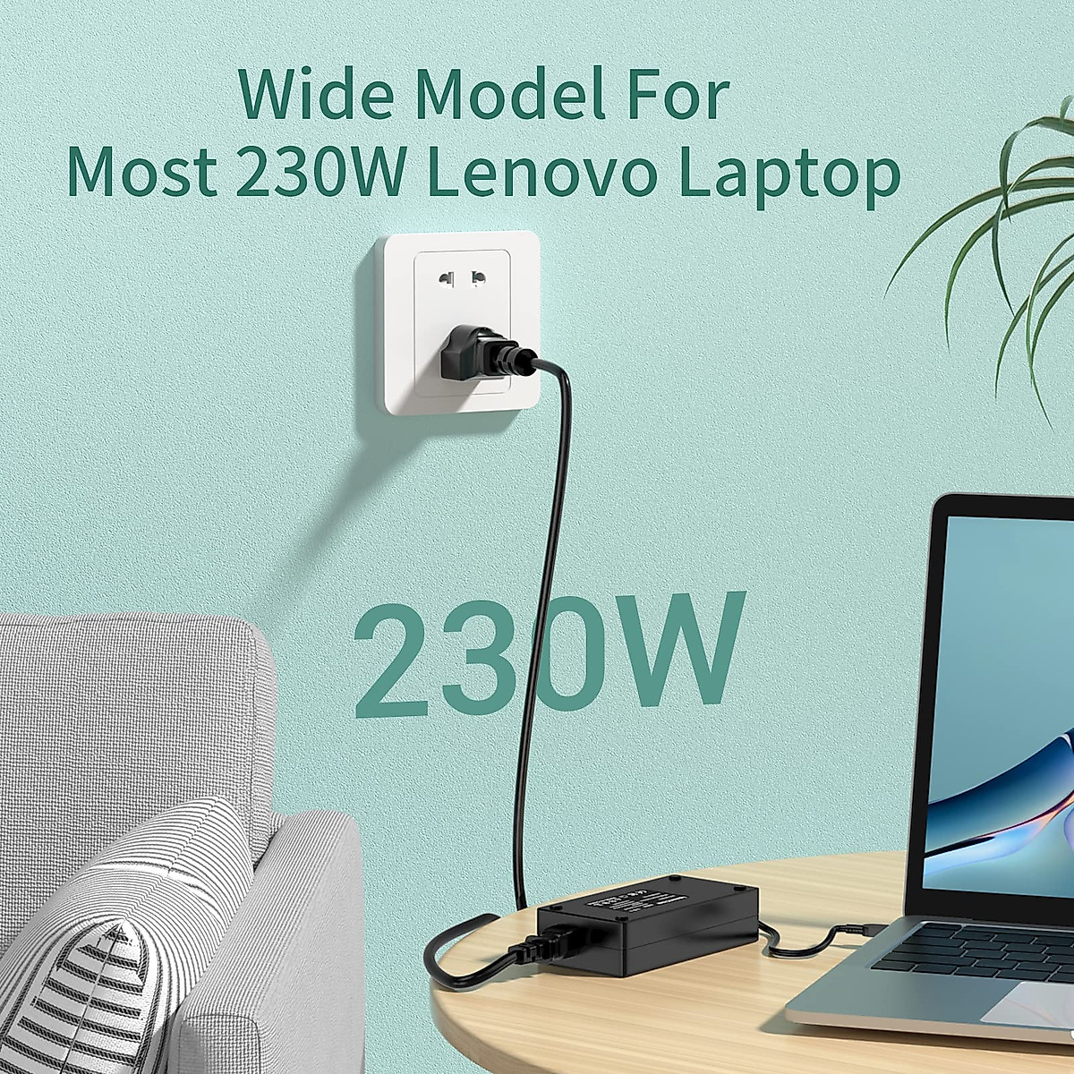 230W Charger for Lenovo Legion 5 5Pro 7 Charger Lenovo Thinkpad L440 L540 L560 L570 T440 T440 T450 T460 T470 T560 T570 S440 S540 X240 X250 ADL230NDC3A ADL230NLC3A ADL230SCC3A