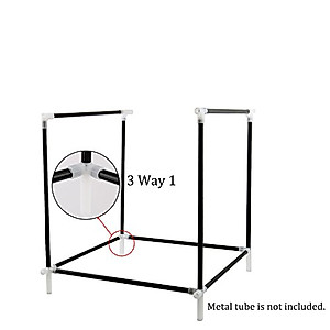 uxcell Shoe Rack Accessories Connectors, 13mm Inner Diameter for Repair Assembled Wardrobe 3 Way, Replacement of Parts 8 Pcs