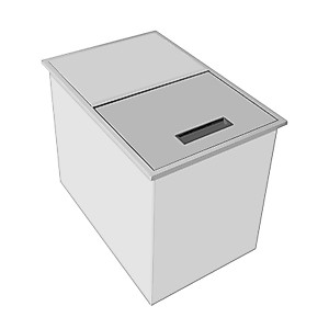 MARTEXBUY Drop In Ice Chest, 27L x 18W x 21H Inch Stainless Steel Ice Cooler with Sliding Cover, Drop in Ice Bin Outdoor Kitchen for Cold Wine Beer Beverage