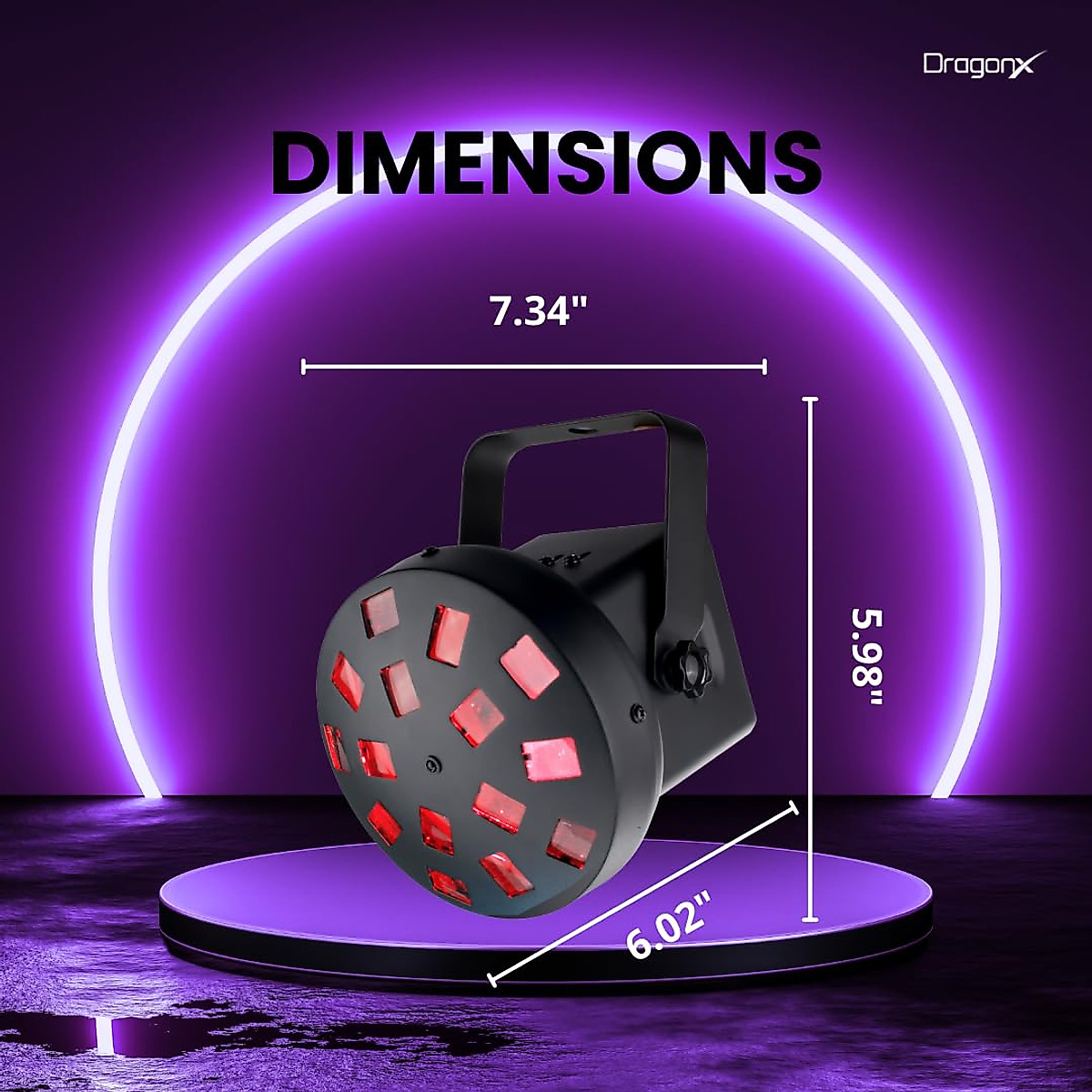 DragonX Mushroom RGB Party Light – Dynamic LED Disco Ball Light for Home and Party Ambience, DJ light and Club Lighting, Christmas Decoration