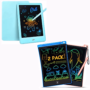bravokids LCD Writing Tablet Doodle Board 10 Inch, 10 inch Colorful Doodle Board 2 Pack