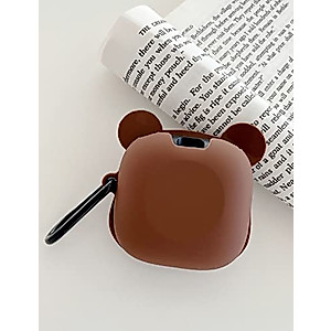 Cute Case for Beats Fit Pro Case Cover 3D Kawaii Funny Food Design Silicone Shell Anti-Fall Cover for Beats Fit Pro Charging Case for Girls Women Boy Men (Beats Fit Pro, Cute Bear)