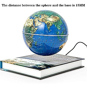 Floating Globe with Book Base Magnetic Levitation Floating Earth Globe World Map for Home Office Desk Decoration Ornament,D World Globe (A) (A)