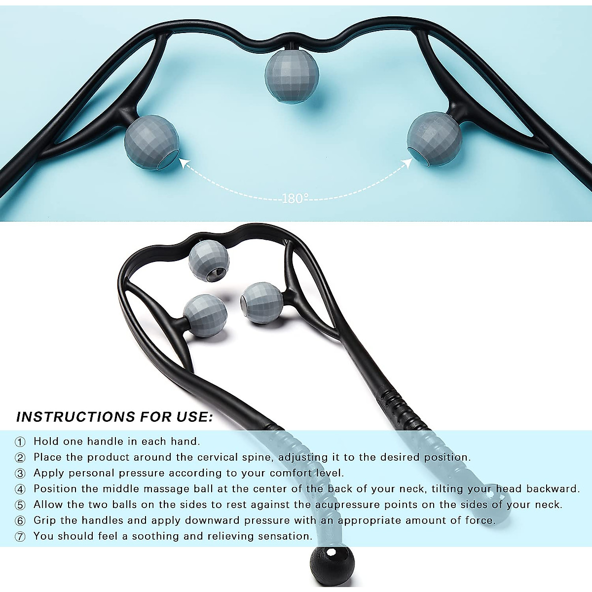Lyanxinlei Best Self Massager for Your Neck with Multiple Trigger Points for Pain Relief