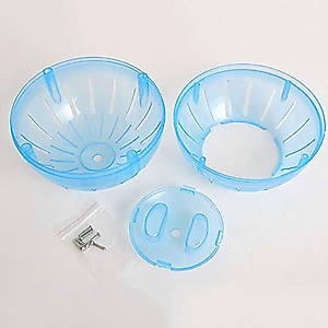 Small Pets Accessories 4inch Portable Transparent Hamster Rodent Pet Jogging Ball Exercise Play Toy - Blue GlobalDeal
