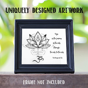 TJ Originals - Yoga is the Journey of the Self Spiritual Quote Decor , Spiritual Quote 11x14 Wall Art , Inspirational Poster Modern Home Art Decoration , Birthday Gifts for Women , Spiritual Quotes Wall Decor , Spiritual Quote Wall Decor , Printed in USA