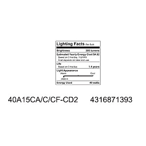 GE Lighting Decorative A15 Incandescent Ceiling Fan Light Bulb, 40-Watts, Crystal Clear, 2-Pack