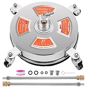 M MINGLE 14'' Pressure Washer Surface Cleaner Attachment, Pressure Washer Gun Snow Foam Lance, 4000 PSI Cannon Foam Blaster Power Washer with 1/4" Quick Connector