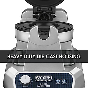 Waring Commercial WICSP180 Gelato Panini Press, 120V, 5-15 Phase plug