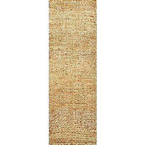 nuLOOM Hailey Handwoven Jute Area Rug, 2' 6" x 8', Natural