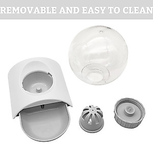 Hamiledyi Automatic Water Dispenser for Dogs and Cats Pet Water Dispenser 2.8 Liter Pet Gravity Water Station Spill-Proof Spherical Waterer Pets Water Bottle for Puppies Kittens Rabbits (Grey)