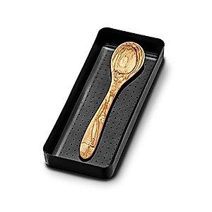 madesmart Antimicrobial Premium Soft 14 x 5 Bin, Non-Slip, Drawer Organizer, Multi-Purpose Home Organization, EPA Certified, Carbon