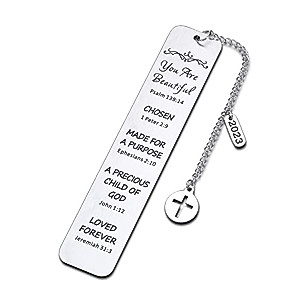 Inspirational Christian Bookmark Gifts for Women Stocking Stuffers Religious Gifts for Women Baptism Gifts for Girl Bible Verse Bookmark for Daughter Friend Birthday Christmas Baptism Church Gifts