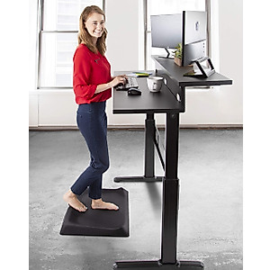 Stand Steady Mountain Mat | Anti Fatigue Mat for Active Standing | Ergonomic Standing Mat with Raised Gel Foam Padding for Calf & Arch Support | Massage Floor Mat for Standing Desk (27x21in/Black)