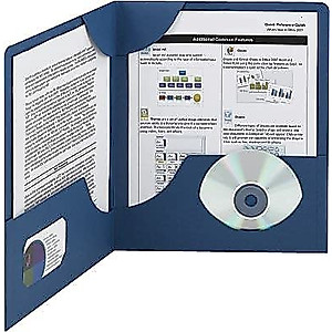 Smead Lockit Two-Pocket Heavyweight Folder, Letter Size, Dark Blue, 25 per Box (87982)