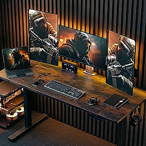 SIAGO Electric Standing Desk Adjustable - 48 x 24 Inch Sit Stand Desk with Cable Management - 3 Memory Preset Stand up Computer Table Desks for Home Office Work