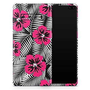 DesignSkinz Tropical Summer Hot Pink Floral Protective Vinyl Decal Wrap Skin Cover Compatible with The Samsung Galaxy S20 (Screen Trim & Back Glass Skin)