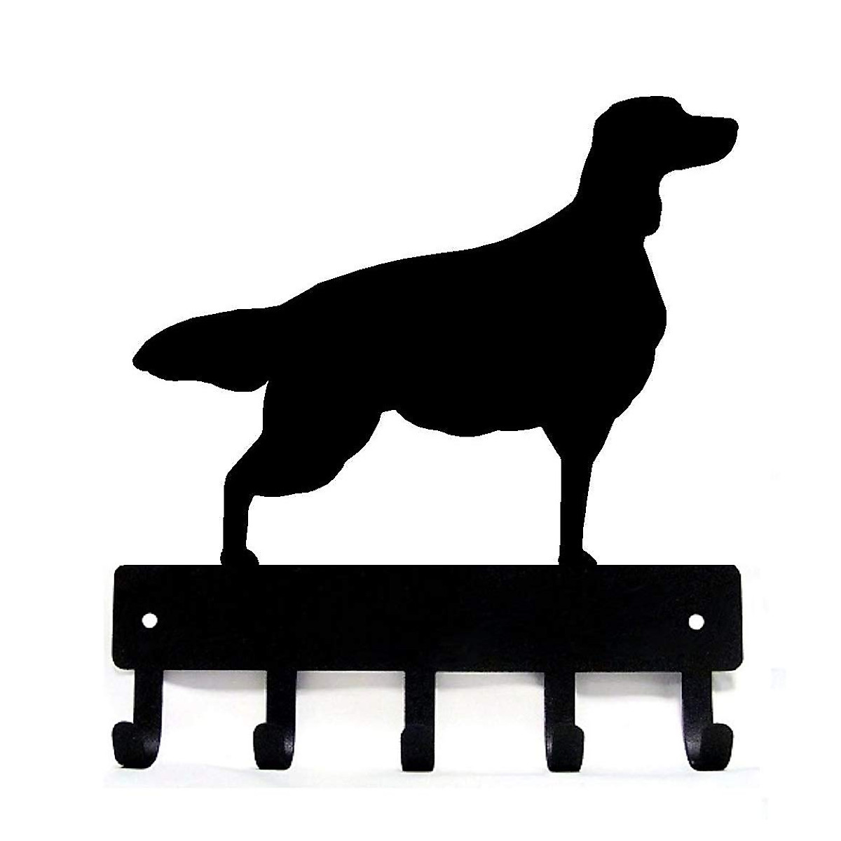 The Metal Peddler Irish Setter Key Holder for Wall - Small 6 inch Wide with 5 Hooks - Made in USA