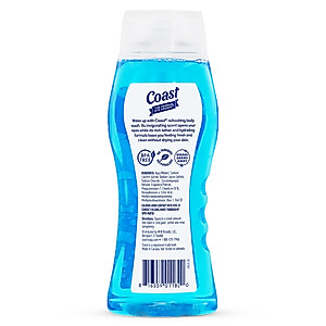 Coast 2-in-1 Hair and Body Wash, Classic Scent - Men's Body Wash, Shampoo & Conditioner - 6 Pack x 18 Fl Oz - Moisturizing & Refreshing Rich Lather for Energized And Clean Skin