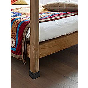 BTSD-home Bed Risers 3 or 6 Inch Heavy Duty Stackable Furniture Risers for Sofa Table Couch Chair Bed Raisers Blocks 4 Pack Black