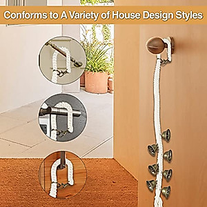 HANIML Dog Door Bell for Training Dogs to Go Out and Potty - Adjustable Length Hanging Brass Pet Door Bell - for Small and Large Dogs to Go Outside