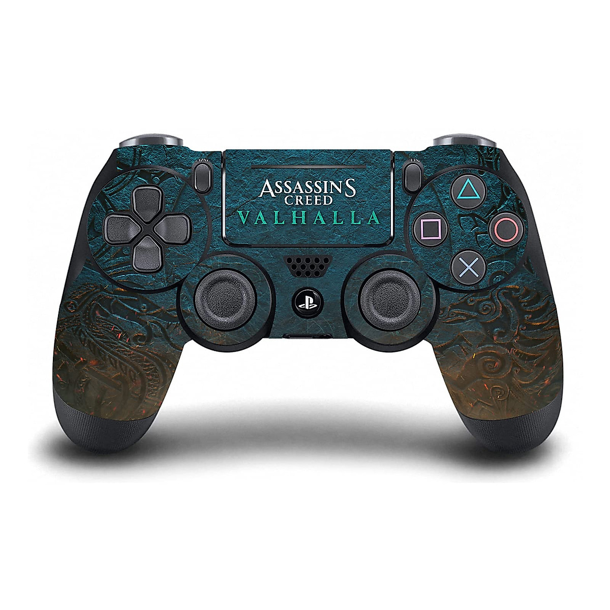 Head Case Designs Officially Licensed Assassin's Creed Logo Valhalla Key Art Matte Vinyl Sticker Gaming Skin Decal Cover Compatible With Sony PlayStation 4 PS4 Slim Console and DualShock 4 Controller