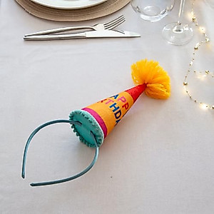 Talking Tables Colourful Birthday Party Hat Headband - Birthday Hair Band For Adults, Children, Boys And Girls - Fit All Head Sizes