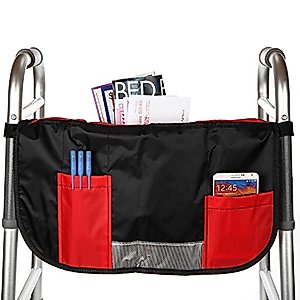 Home-X - Walker or Wheelchair Pocket Pouch, Easy-to-Access Organizer Works Great for Folding Wheelchairs and Walkers Alike