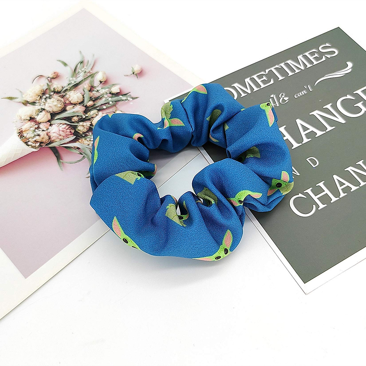 BLAISTER Cute Baby Yoda Headbands Hair Scrunchies for Women Non Slip Stretchy Breathable Hair Bands Criss Cross Head Wrap Elastic Hair Tie Ropes Hair Accessories