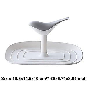 XJKLBYQ Pan Lid Holder Silicone Multifunctional Spatula Spoon Rack Kitchen Storage Organizer Stand White