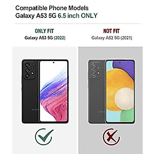 Poetic Revolution Case for Samsung Galaxy A53 5G (2022), Built-in Screen Protector Work with Fingerprint ID, Full Body Rugged Shockproof Protective Cover Case with Kickstand, Black