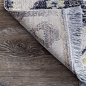 nuLOOM Simone Moroccan Mural Fringed Indoor/Outdoor Area Rug, 5' x 8', Multi