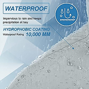 CAMEL CROWN Men's Mountain Snow Waterproof Ski Jacket Detachable Hood Windproof Fleece Parka Rain Jacket Winter Coat Sliver Gray L