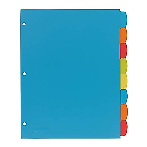 Avery Big Tab Write & Erase Durable Plastic Dividers for 3 Ring Binders, 8-Tab Set, Bright Multicolor, 1 Set (16130)