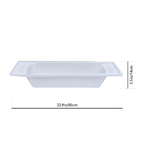 DOITOOL Expandable Bath Shelf Bathtub Caddy Tray Bathtub Holder Non- Slip for Shower Organizer Bathtub Toy Shelf