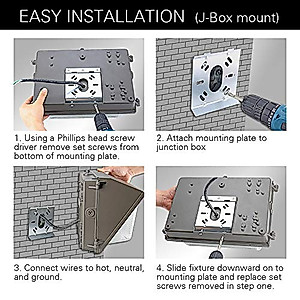 Konlite 2 Pack 80W LED Wall Pack Light 11,600LM 5000K 0-10V Dimmable Daylight Dust to Dawn LED Outdoor Lighting - ETL - 400W Equal