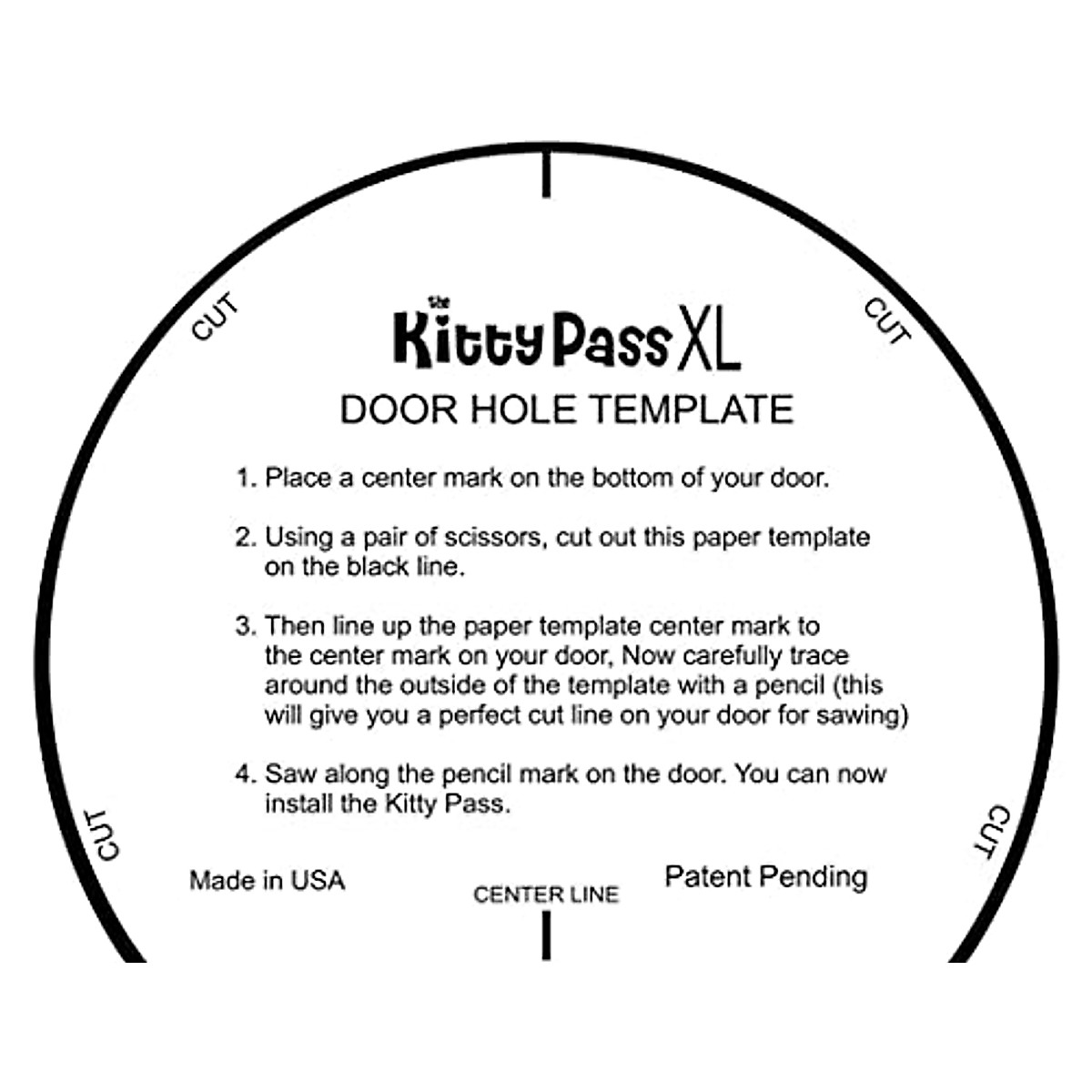 The Kitty Pass XL Interior cat Door Large cat Hidden Litter Box Extra Large cat Door