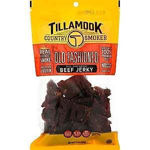 Tillamook Country Smoker Real Hardwood Smoked Beef Jerky, Old Fashioned, 10 Ounce