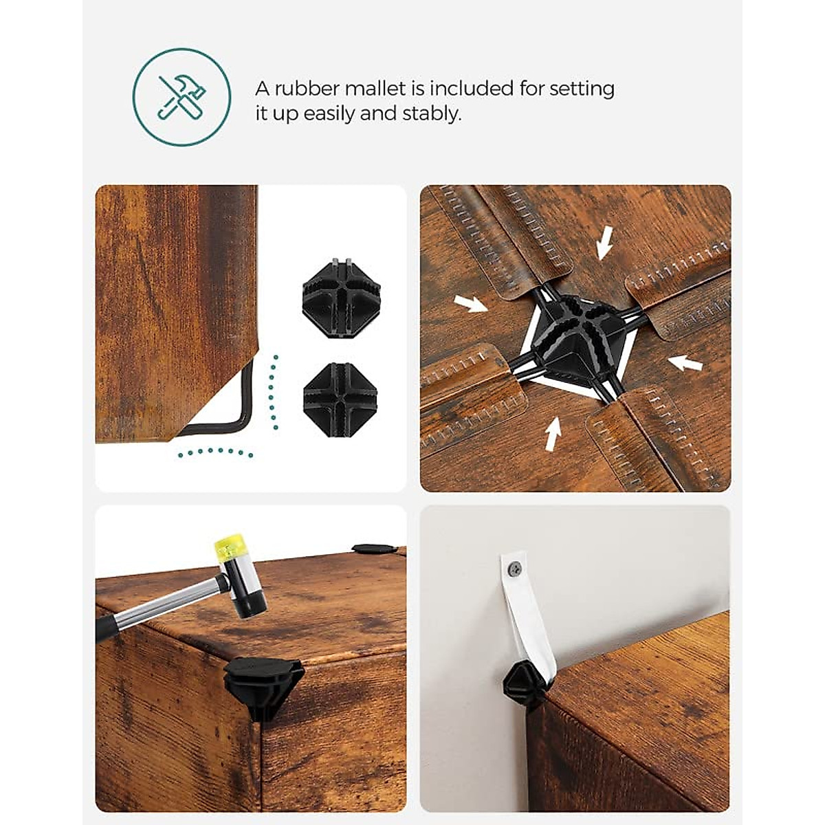 SONGMICS Cube Storage Organizer, 16-Cube Book Shelf, Closet Organizers and Storage, Room Organization, Cubby Shelving for Bedroom Living Room, 48.4 x 12.2 x 48.4 Inches, Rustic Brown ULPC442A01