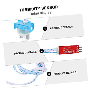 VILLFUL Module Turbidity Testing Equipment Turbidity Value Detection Water Sensor Turbidity Water Turbidity Test Turbidity Tester Urine Cups 3.3-5v Turbidity Sensor Plastic