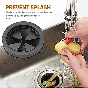 Upgraded Garbage Disposal Splash Guard, 2-Pack EPDM Rubber 3 1/8" Sink Baffle Disposer Drain Splash Guard Collar Replacement Quiet Cover Ullnosoo for Waste King, Whirlaway, Sinkmaster, GE Disposer
