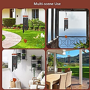 Sympathy Wind Chimes, 32" Memorial Wind Chimes for Loss of Loved One Prime, Meaningful Condolence Bereavement Rememberance Gifts for Loss of Father Mother Outdoor Deep Tone Wind Chimes Deco Garden