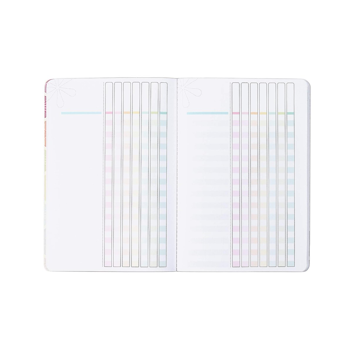 Erin Condren Designer Petite Journal Checklists - Multicolored Hexagon Design Theme. Great for Tracking Daily and Weekly Lists with Blank Customizable Fields