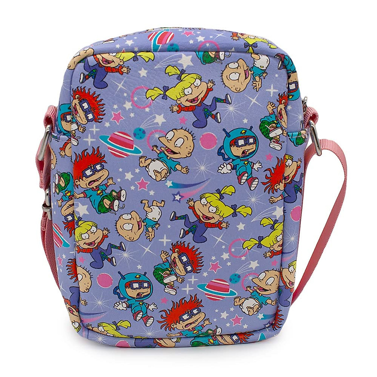 Buckle Down Nickelodeon Bag, Cross Body, Rugrats, Characters and Icons Collage, Vegan Leather