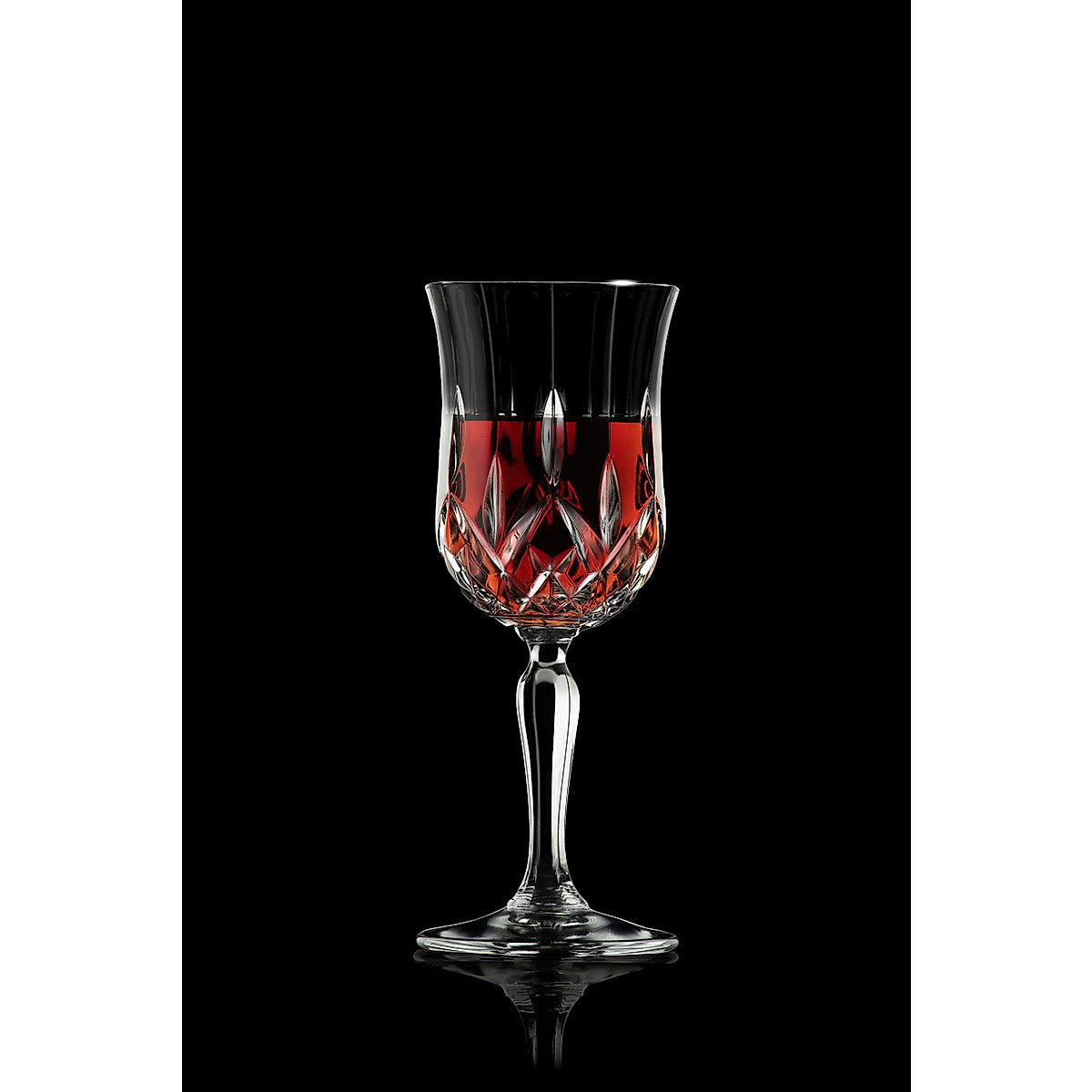 Barski Wine Glass - Goblet - Red Wine - White Wine - Water Glass - Stemmed Glasses - Set of 6 Goblets - Crystal like Glass - 7.75 oz. Beautifully - Cut Crystal - Designed Made in Europe