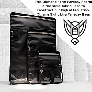 Xtreme Sight Line ~ Diamond Form Faraday Fabric ~ Interwoven high-Shielding Copper and Nickel fibers ~ Blocks RF Signals (Including 5G) ~ 51.5" Width by 15 Yard (540") Length