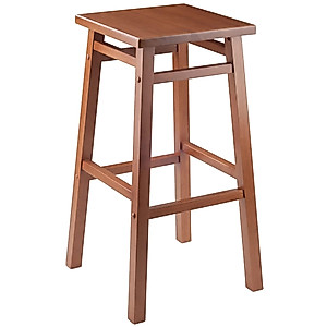 Winsome Carter 29" Teak Finish Bar Stool